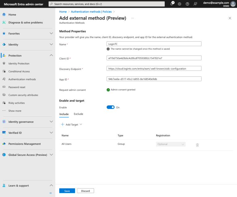 How To Use Microsoft Entra ID External Authentication Methods LoginTC