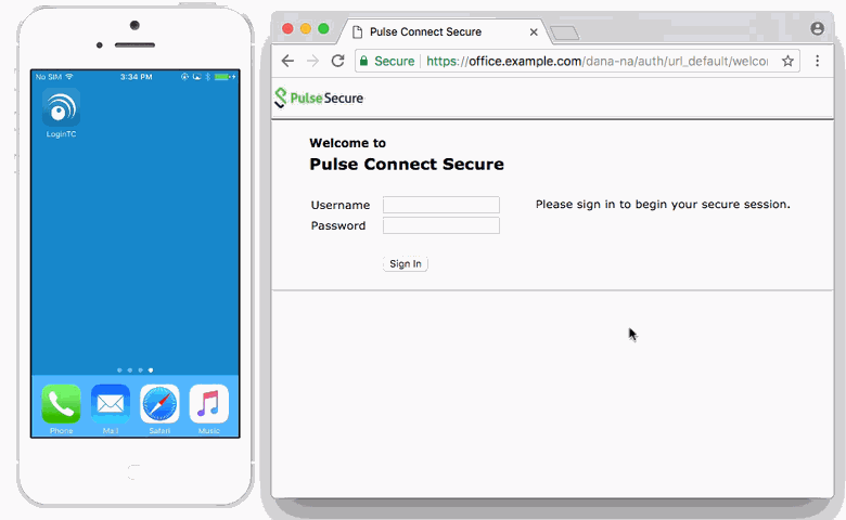 Pulse Secure Two-Factor Authentication (2FA) - LoginTC